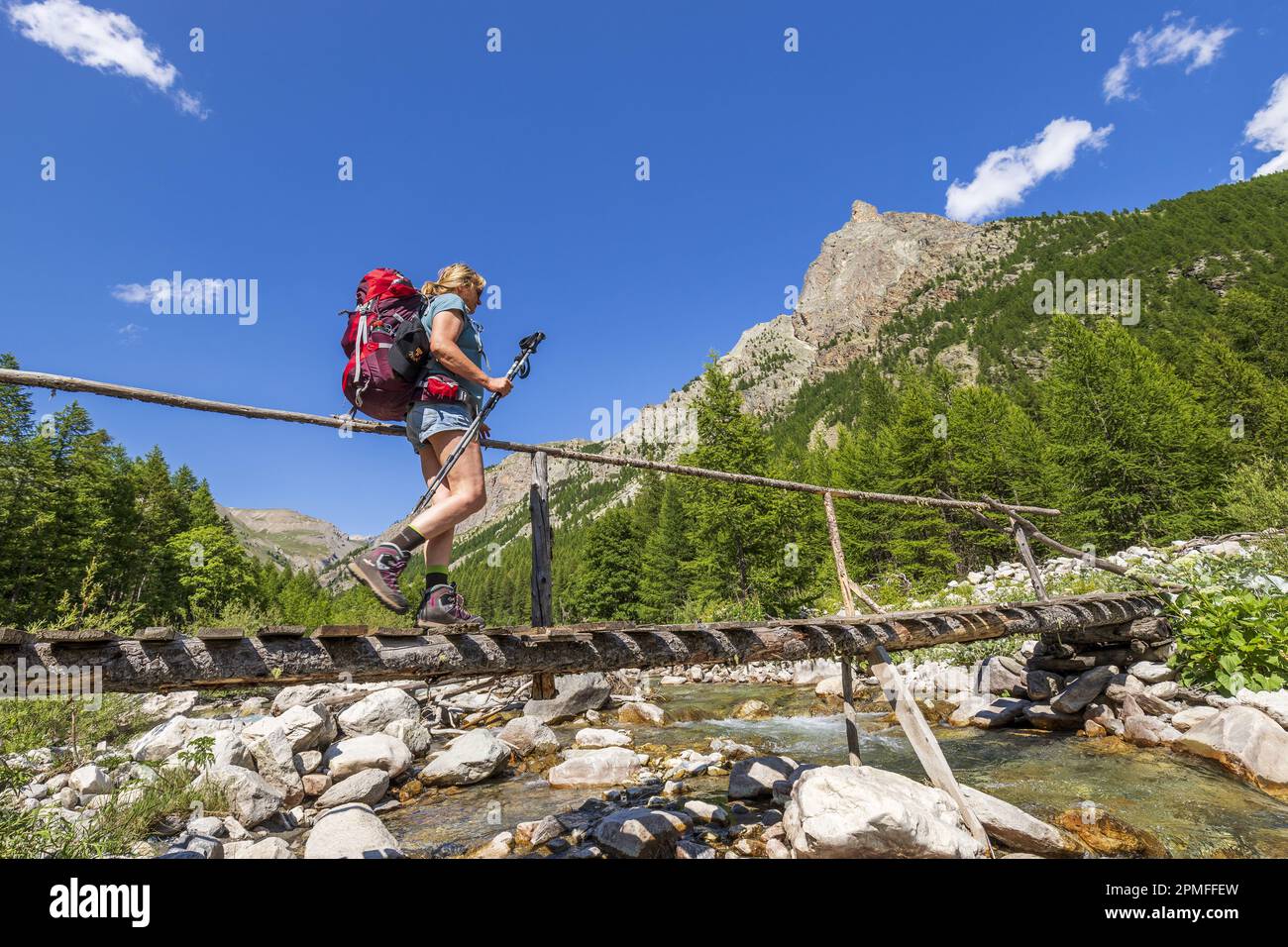 France, Alpes-de-Haute-Provence, Saint-Paul-sur-Ubaye, hike to Chillol ...