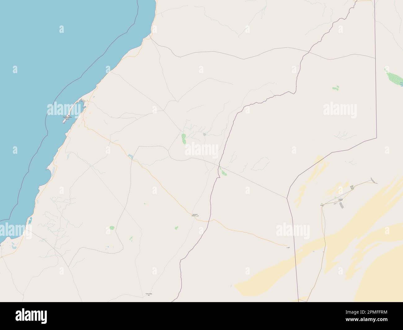 Dakhla-Oued Ed-Dahab, province of Western Sahara. Open Street Map Stock ...