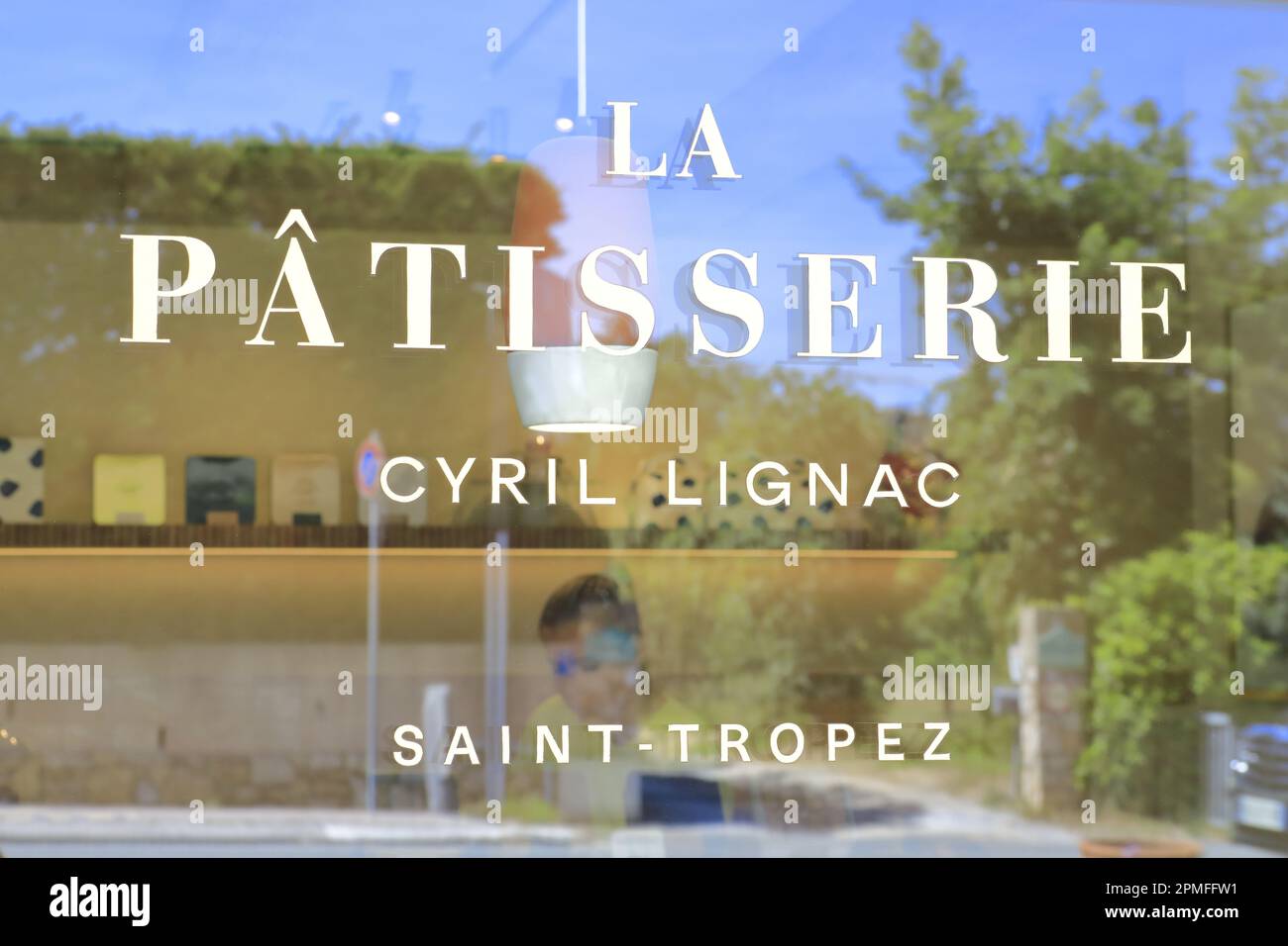 France, Var, Saint Tropez, Cyril Lignac pastry shop, shop window Stock ...