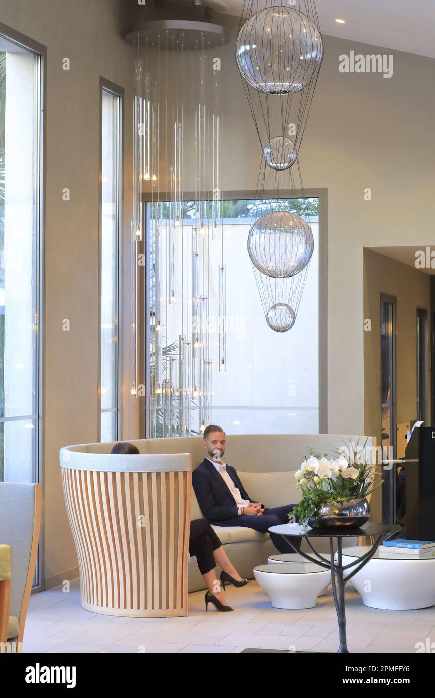 France, Var, Saint Tropez, Hotel Sezz decorated by the interior ...