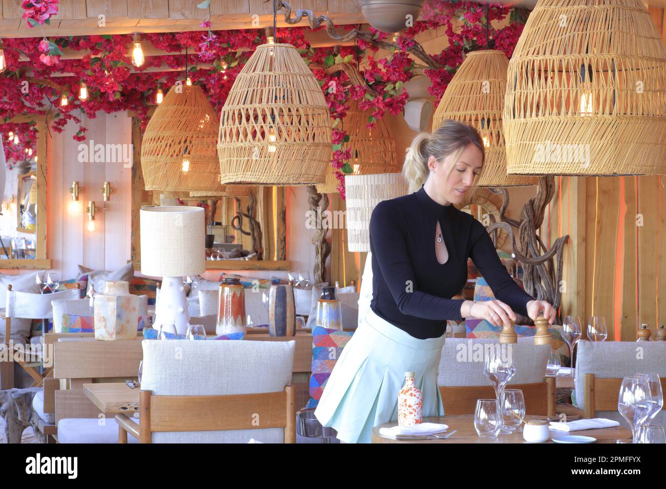 France, Var, Saint Tropez, Quai Jean Jaures, port, La Petite Plage ...