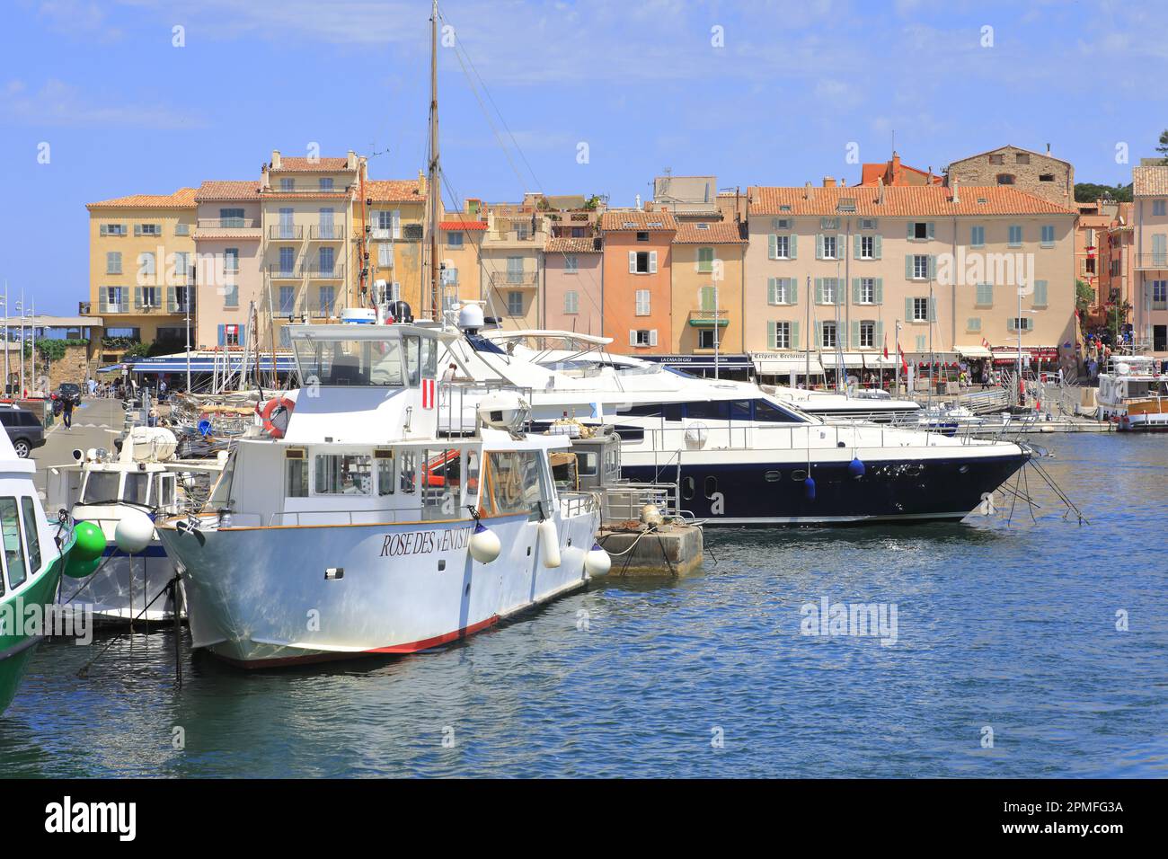 France, Var, Saint Tropez, Quai Frederic Mistral, marina and fishing ...