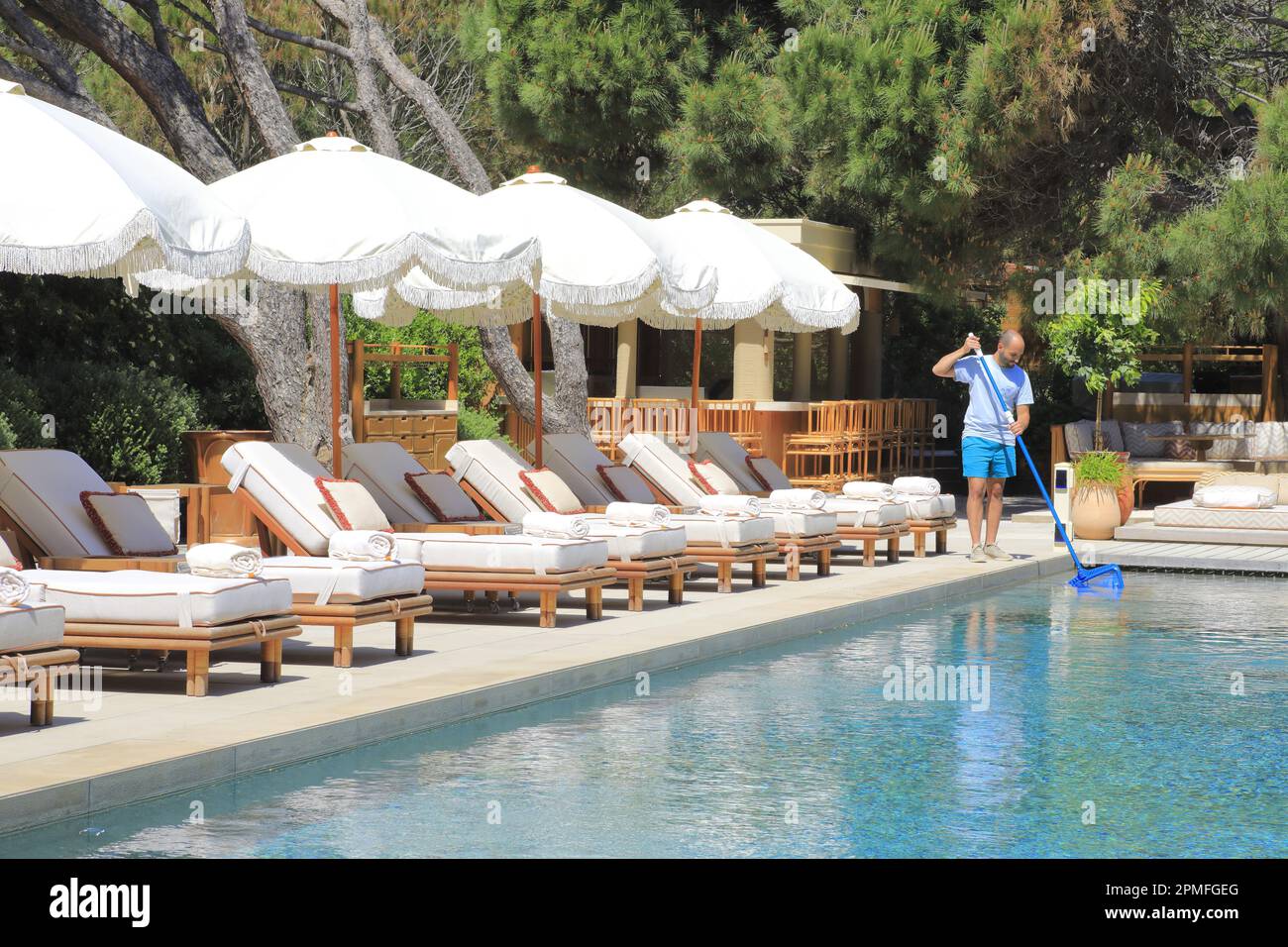 France, Var, Saint Tropez peninsula, Ramatuelle, Italian restaurant ...