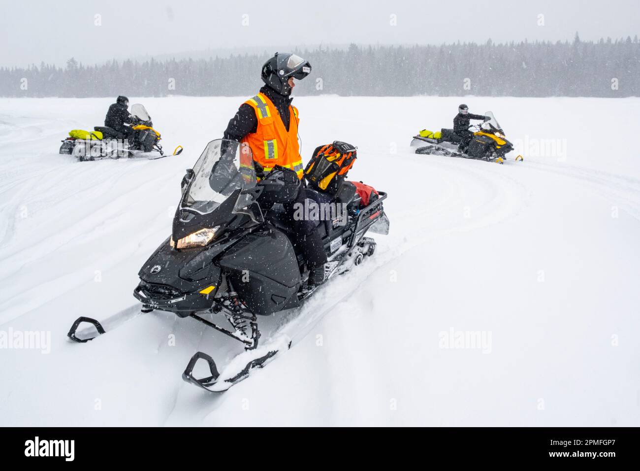 Canada, Quebec Province, Lac Taureau Regional Park, off piste ...