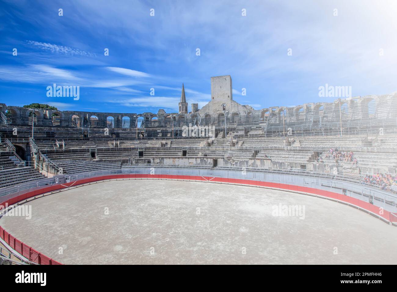 Ancient roman restored stadium in Arles, France, Provence Stock Photo ...
