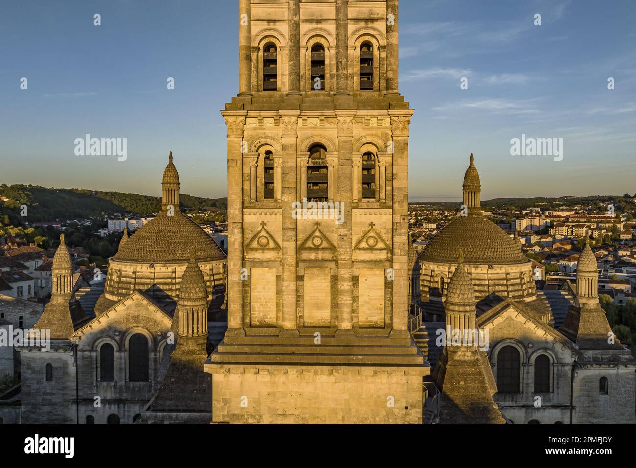 France, Dordogne, White Perigord, Perigueux, the St Front cathedral ...