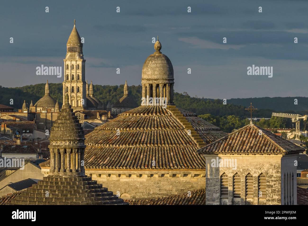 France, Dordogne, White Perigord, Perigueux, the St Front cathedral ...
