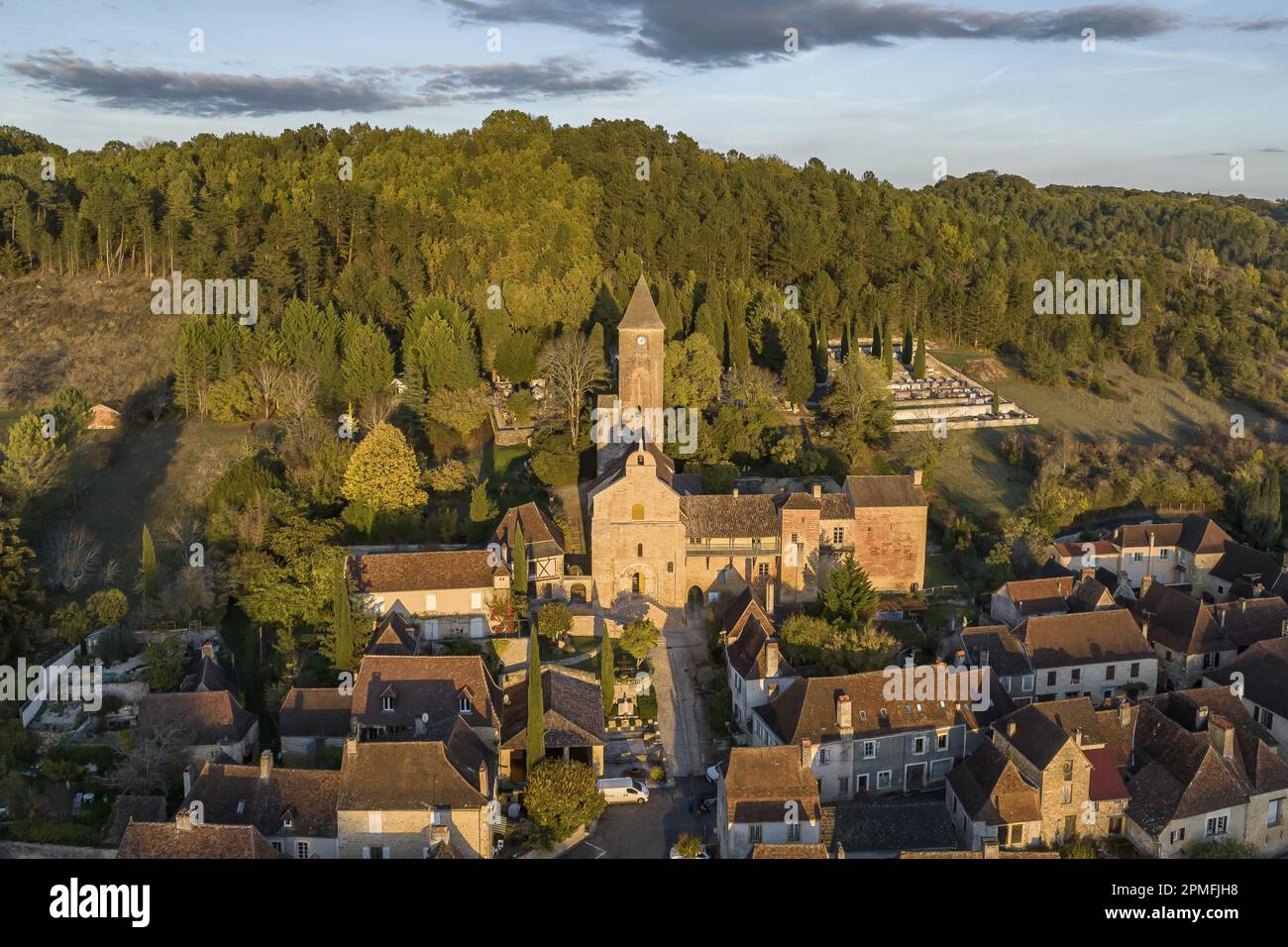 France, Dordogne, Black Perigord, Plazac(aerial view Stock Photo - Alamy