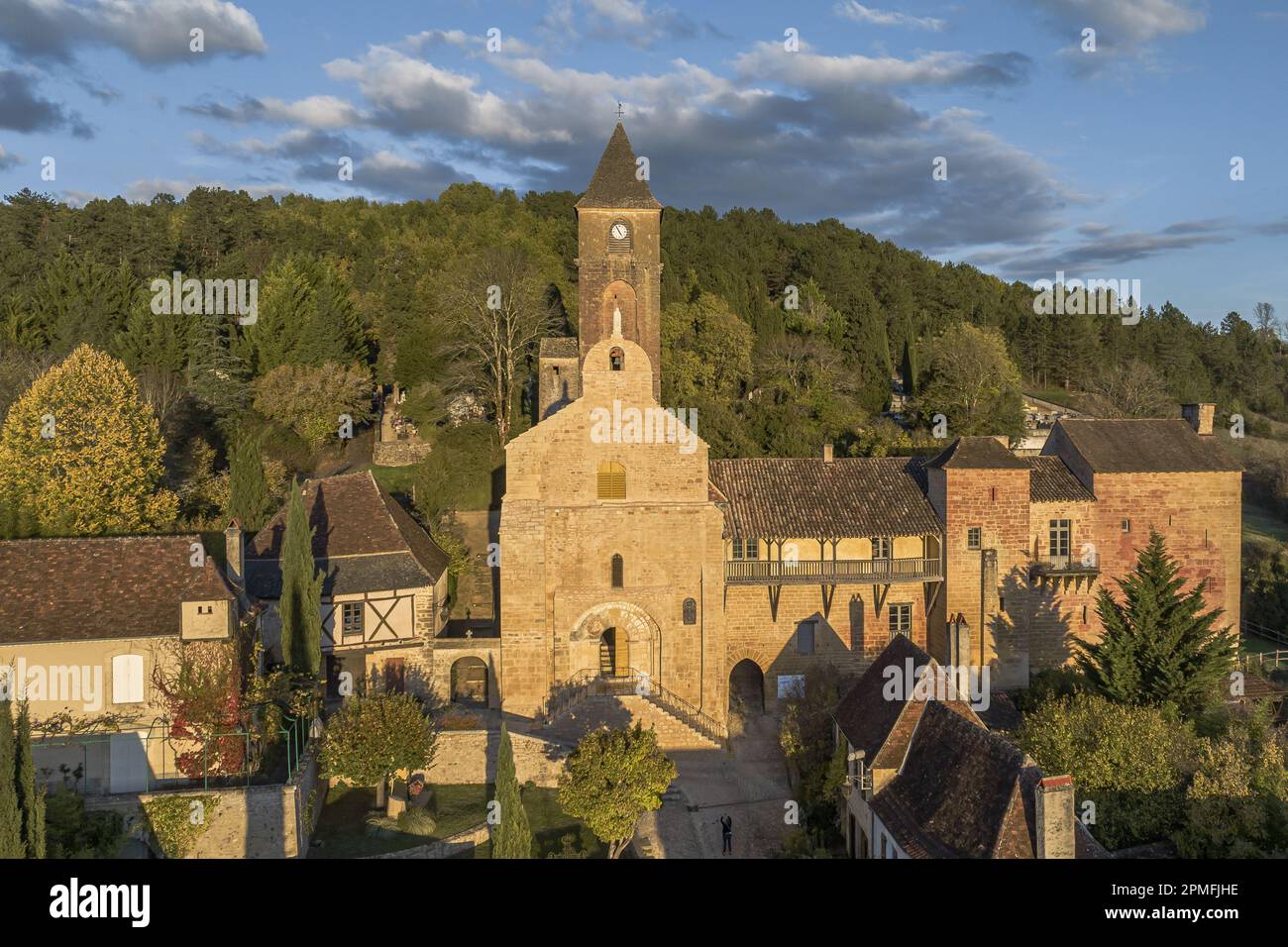 France, Dordogne, Black Perigord, Plazac(aerial view Stock Photo - Alamy