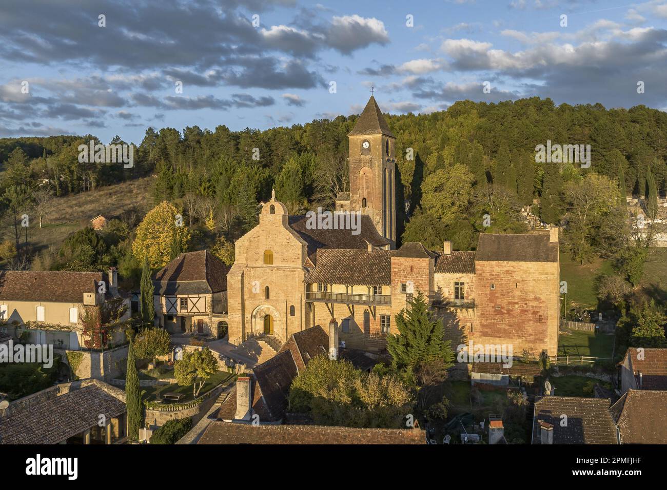 France, Dordogne, Black Perigord, Plazac(aerial view Stock Photo - Alamy