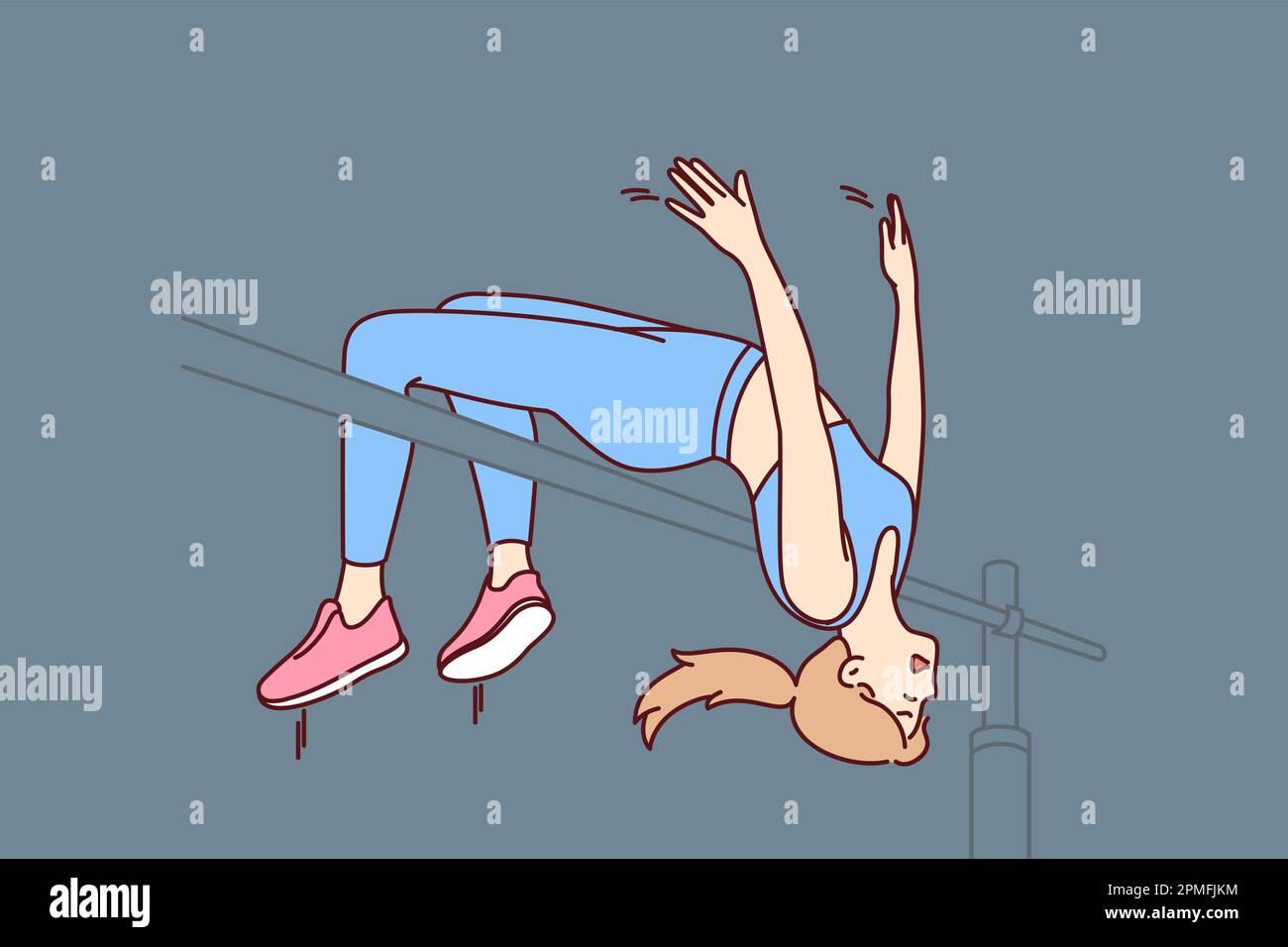 World record high jumper Stock Vector Images - Alamy
