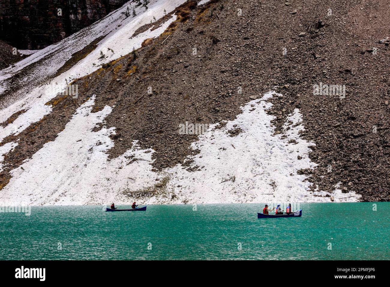 Colorful canoes glide hi-res stock photography and images - Alamy