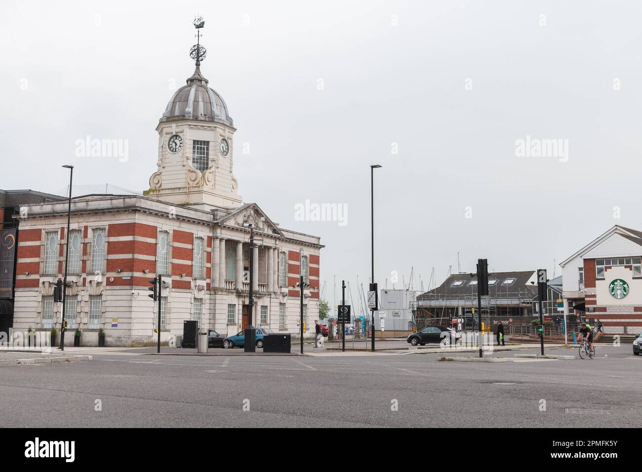 Southampton, United Kingdom - April 23, 2019: Old house with Ship ...