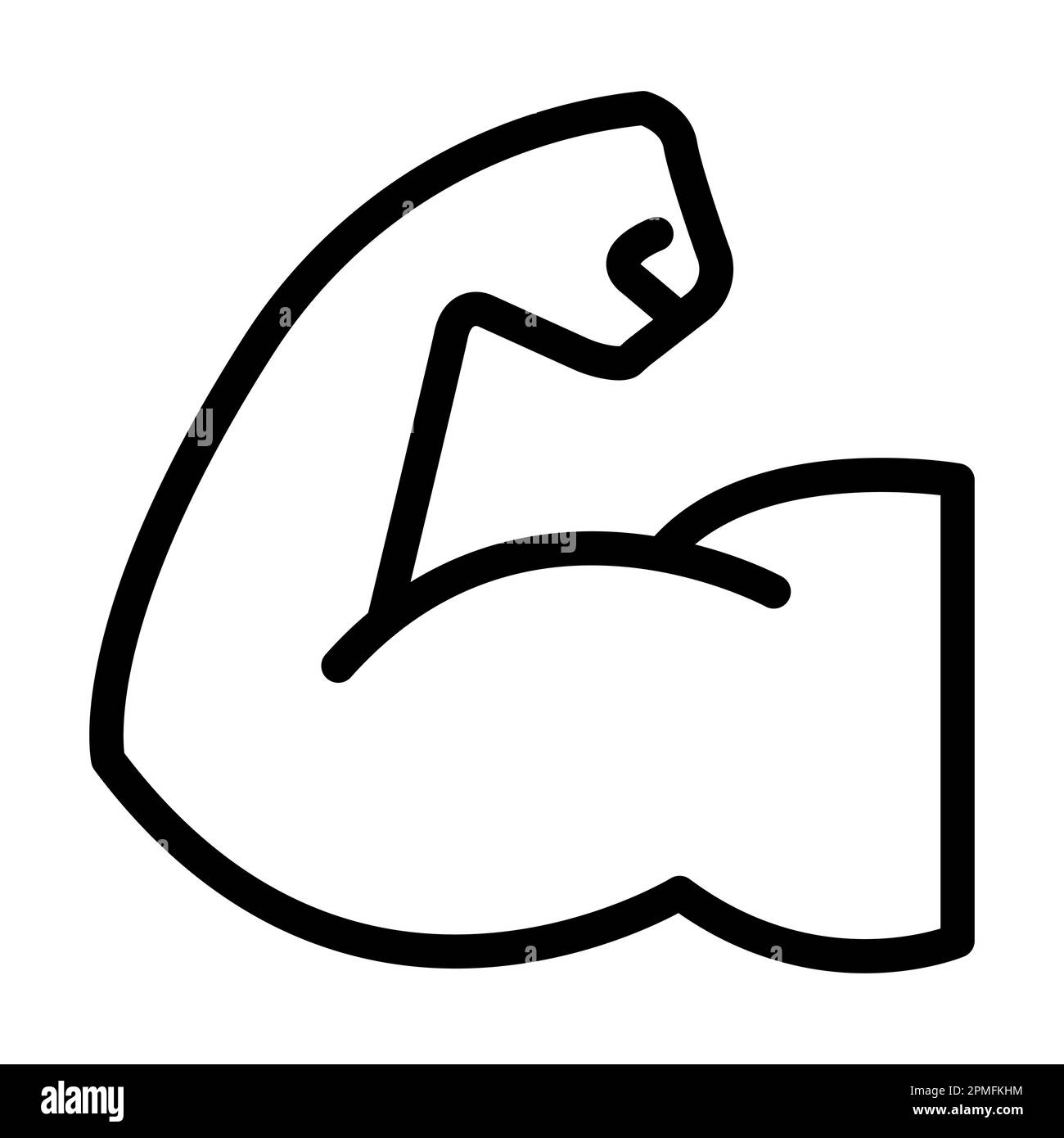Strength Vector Thick Line Icon For Personal And Commercial Use Stock
