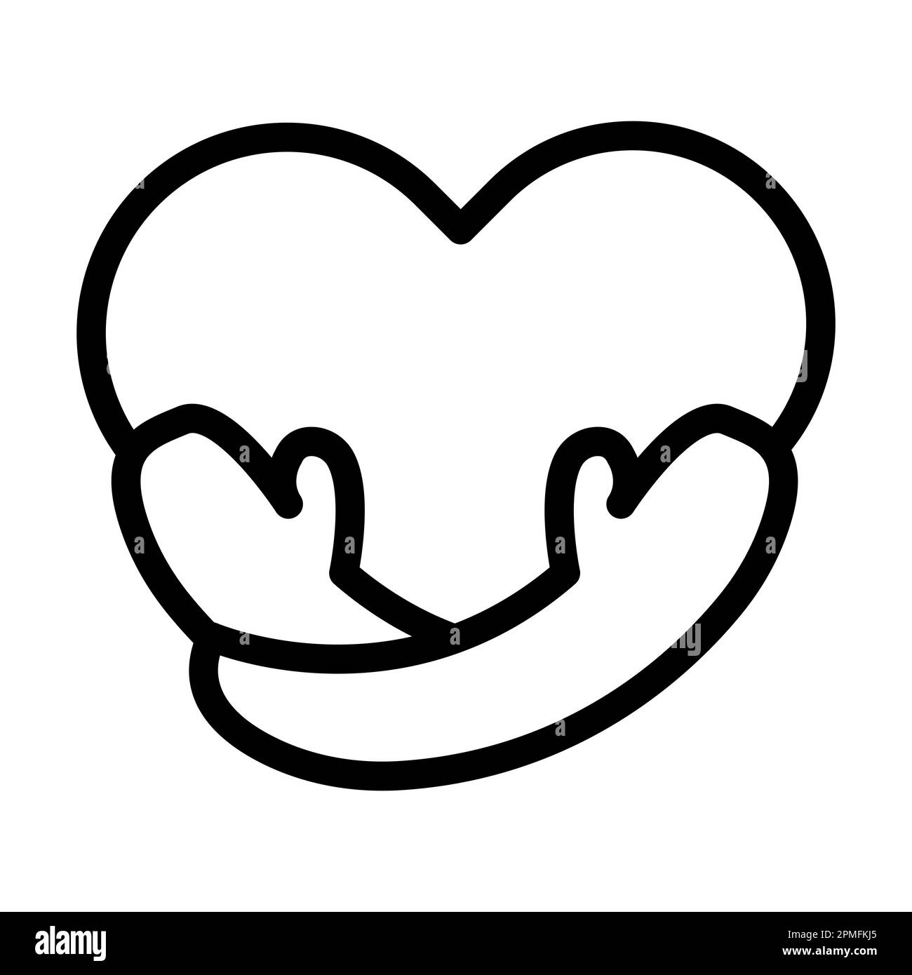 Self Love Vector Thick Line Icon For Personal And Commercial Use Stock ...
