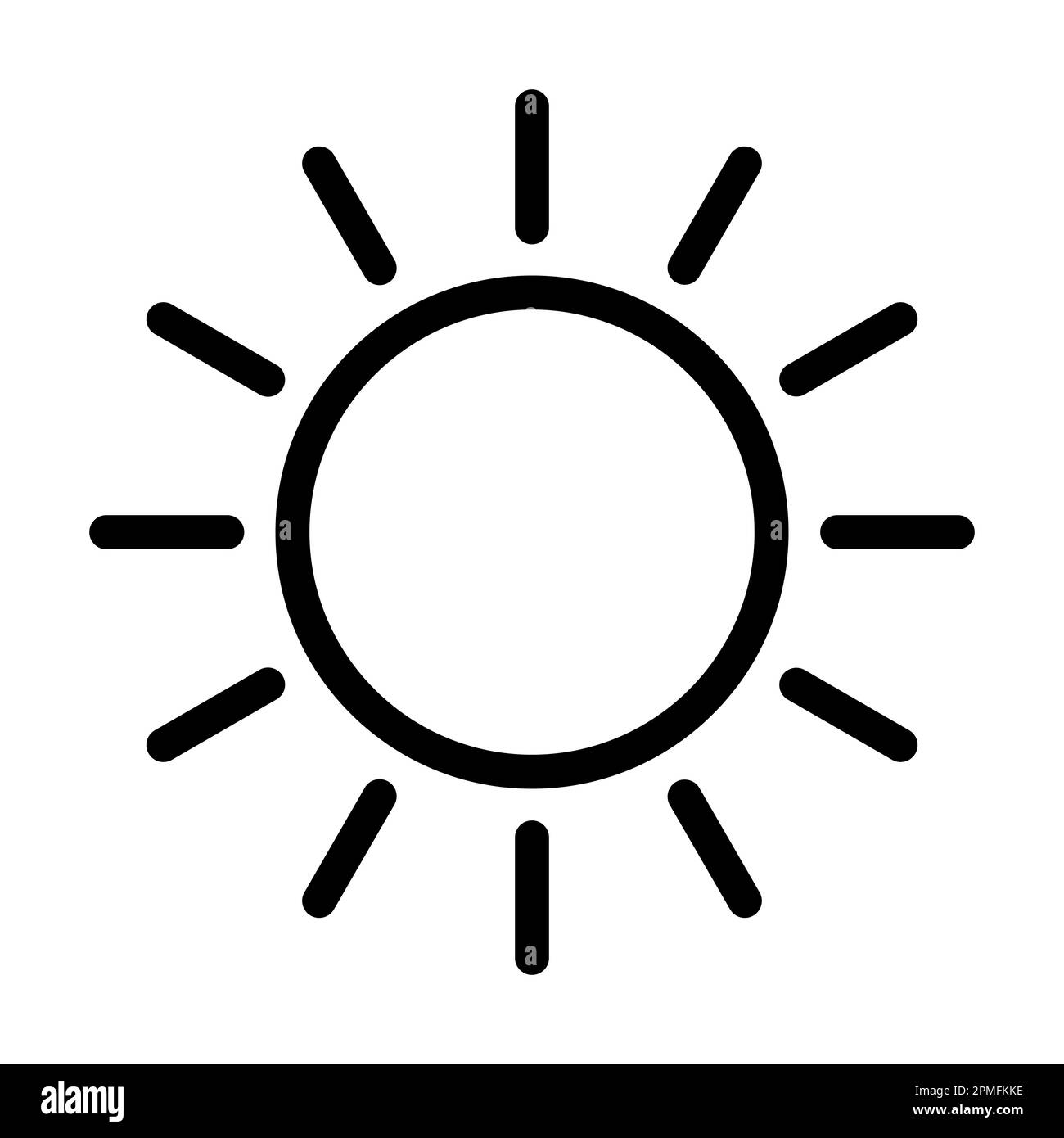 Sun Vector Thick Line Icon For Personal And Commercial Use Stock Photo ...