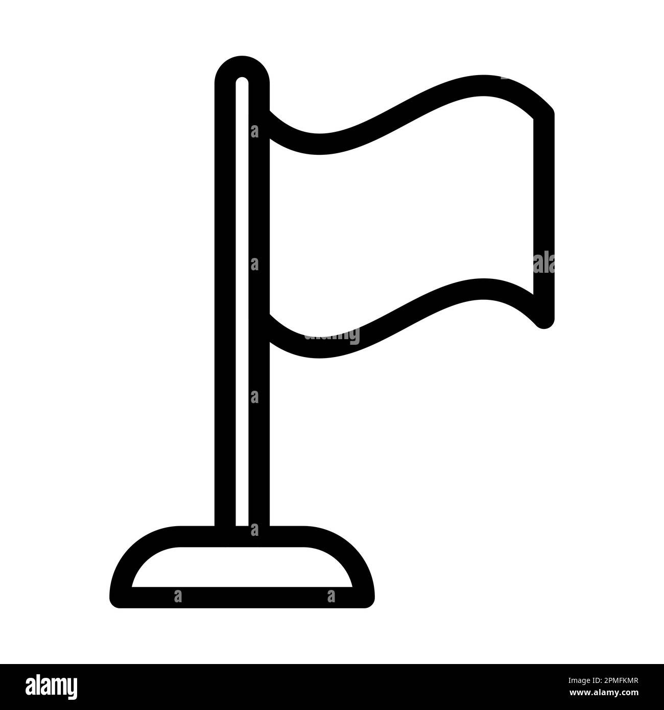 Flag Vector Thick Line Icon For Personal And Commercial Use Stock Photo ...