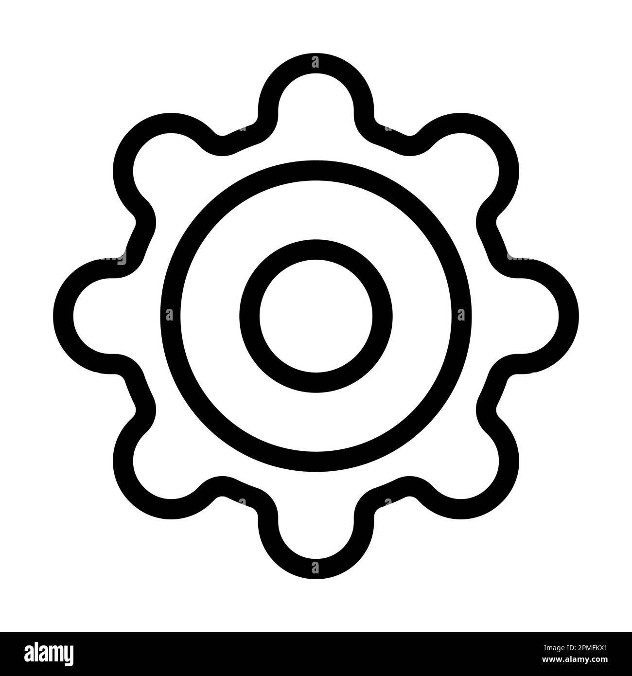 Settings Vector Thick Line Icon For Personal And Commercial Use Stock ...