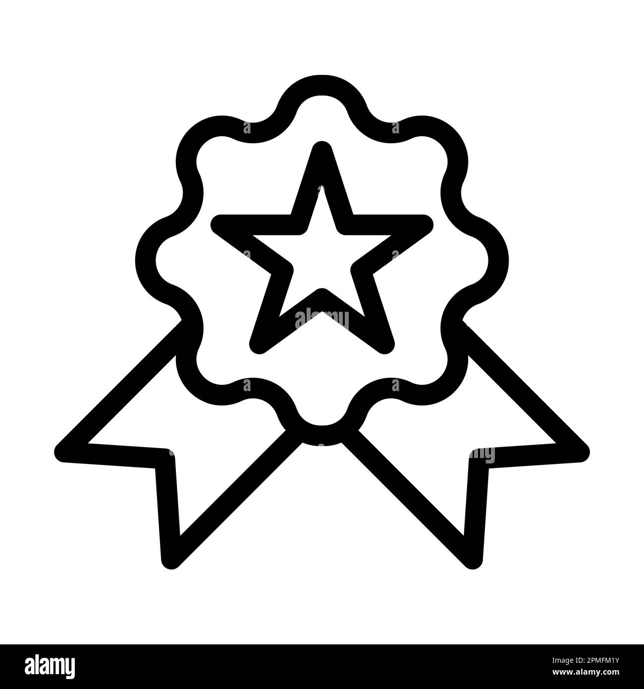 Badge Vector Thick Line Icon For Personal And Commercial Use Stock ...