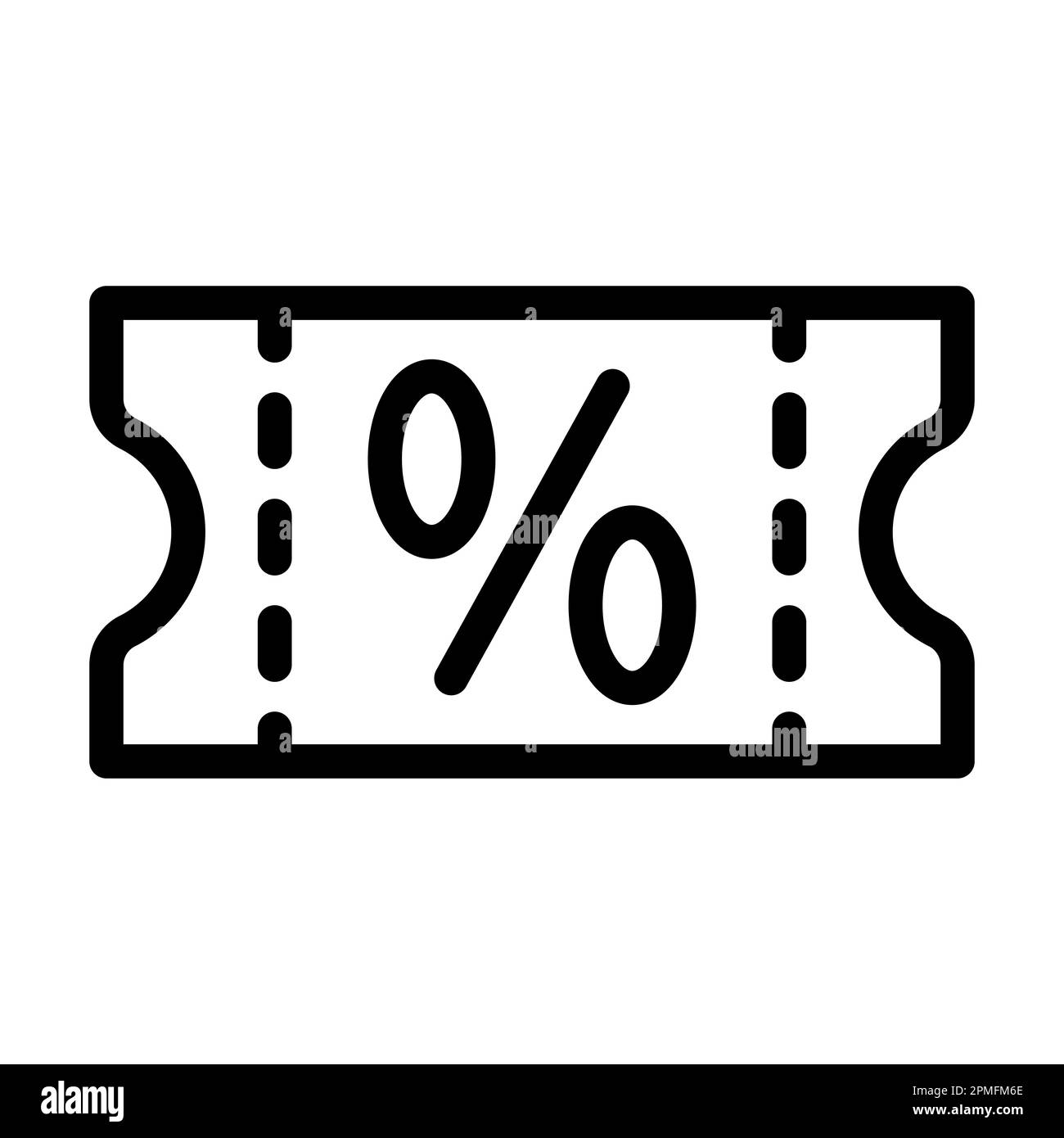 Coupon Vector Thick Line Icon For Personal And Commercial Use Stock ...