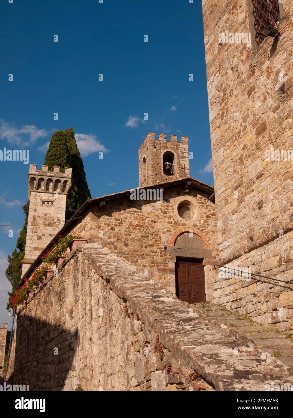 Italy, Tuscany, Florence district, the Badia a Passignano church and ...