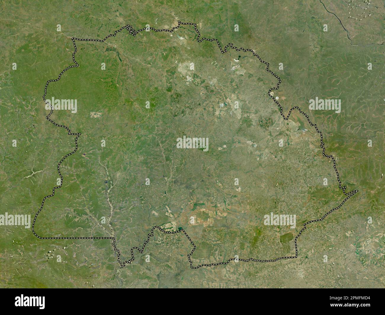 Copperbelt, province of Zambia. High resolution satellite map Stock ...