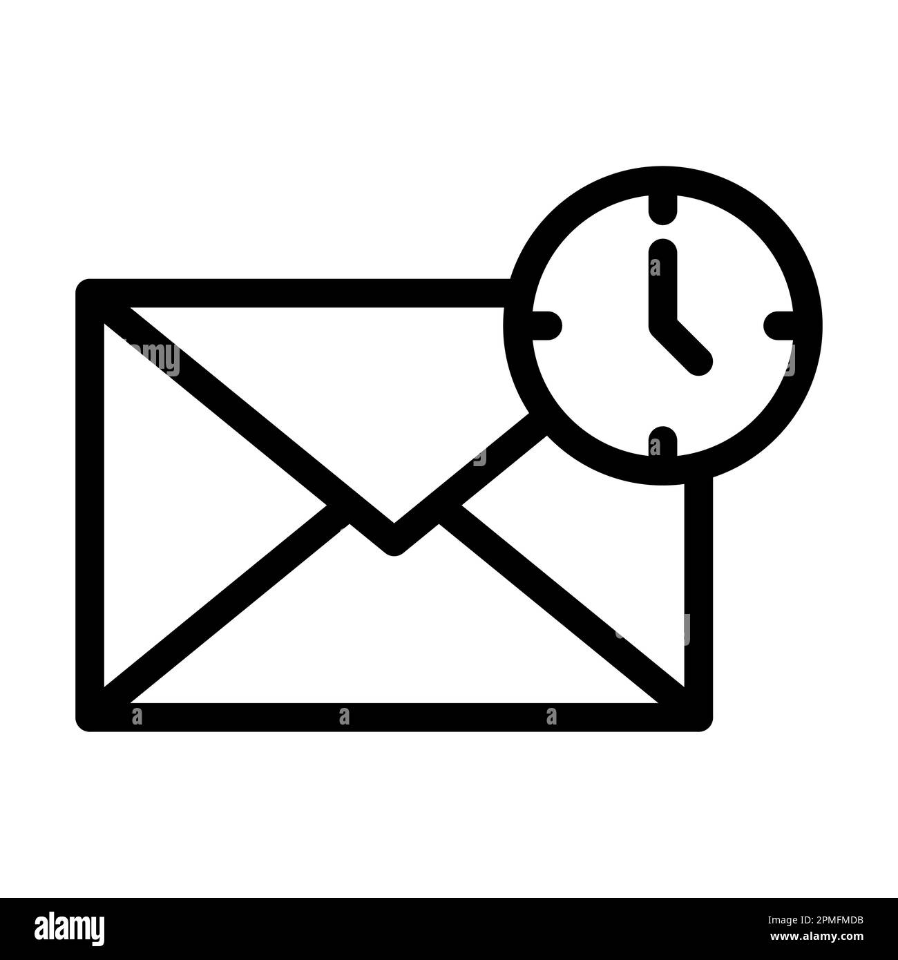 Express Mail Vector Thick Line Icon For Personal And Commercial Use ...