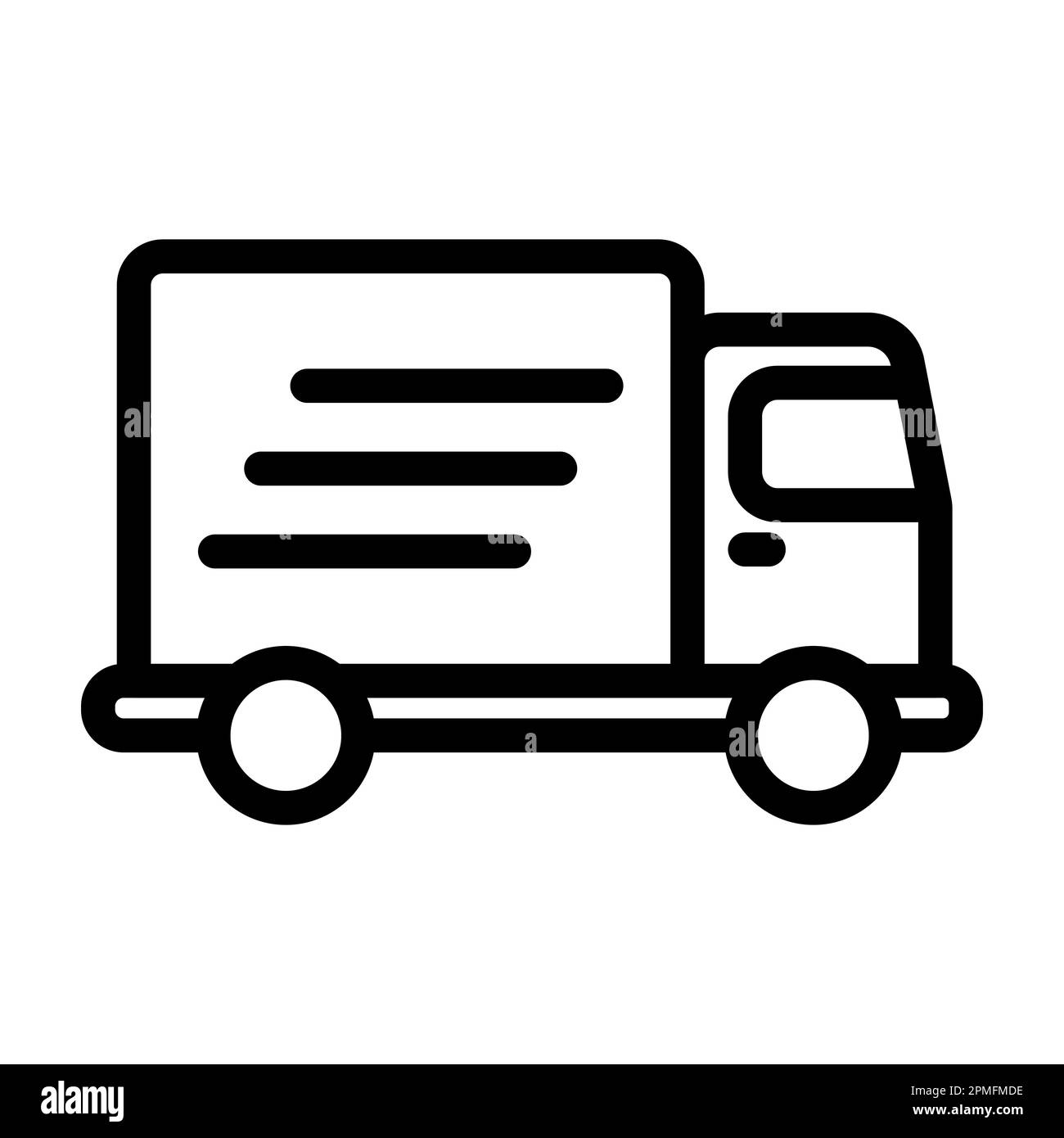 Cargo Van Vector Thick Line Icon For Personal And Commercial Use Stock Photo - Alamy