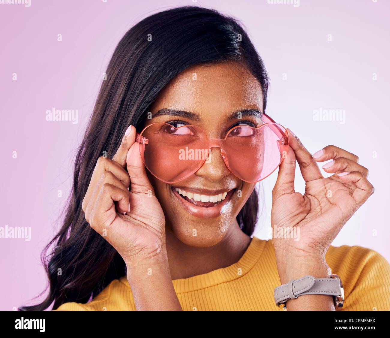 Glasses Sunglasses And Cool Woman Excited Happy And Confident