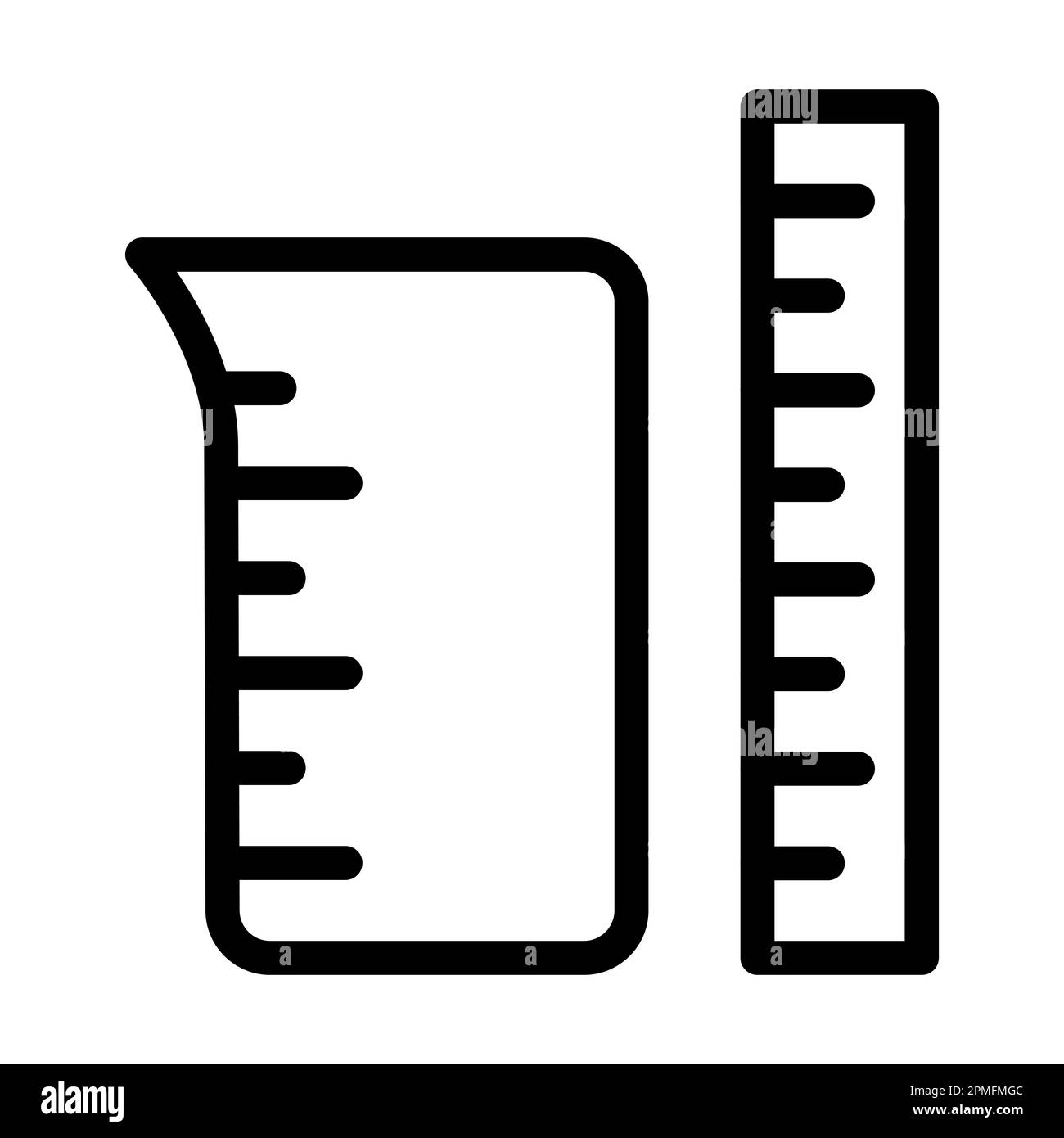 Measuring Utensils Vector Thick Line Icon For Personal And Commercial ...