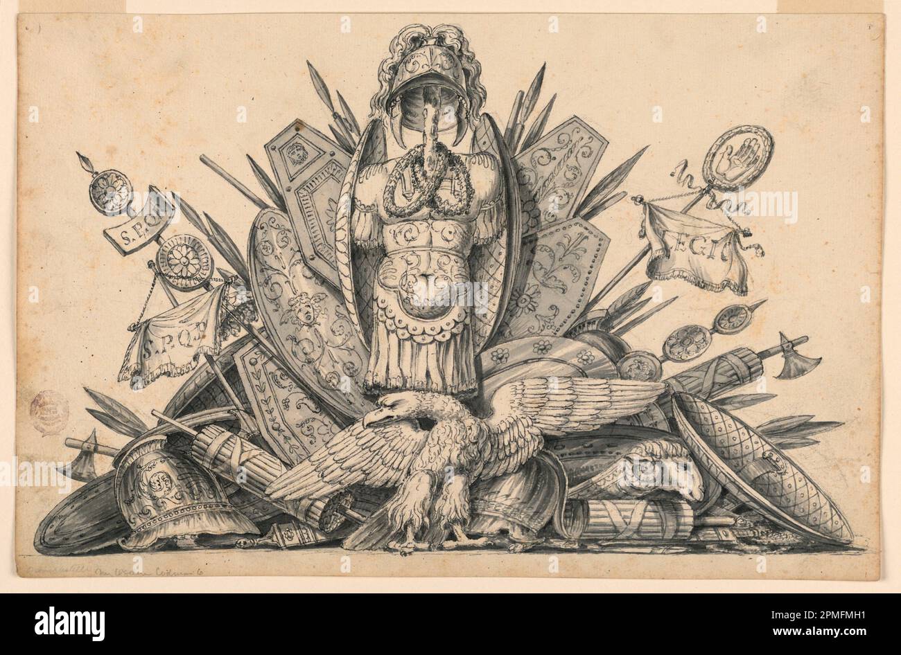 Drawing, A Trophy of Weapons Intended to be Executed in Painting ...