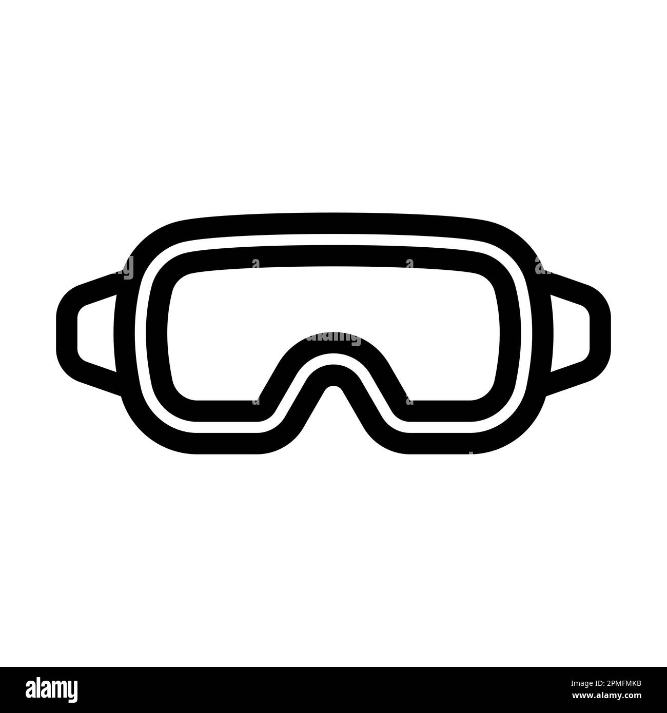 Goggles Vector Thick Line Icon For Personal And Commercial Use Stock ...