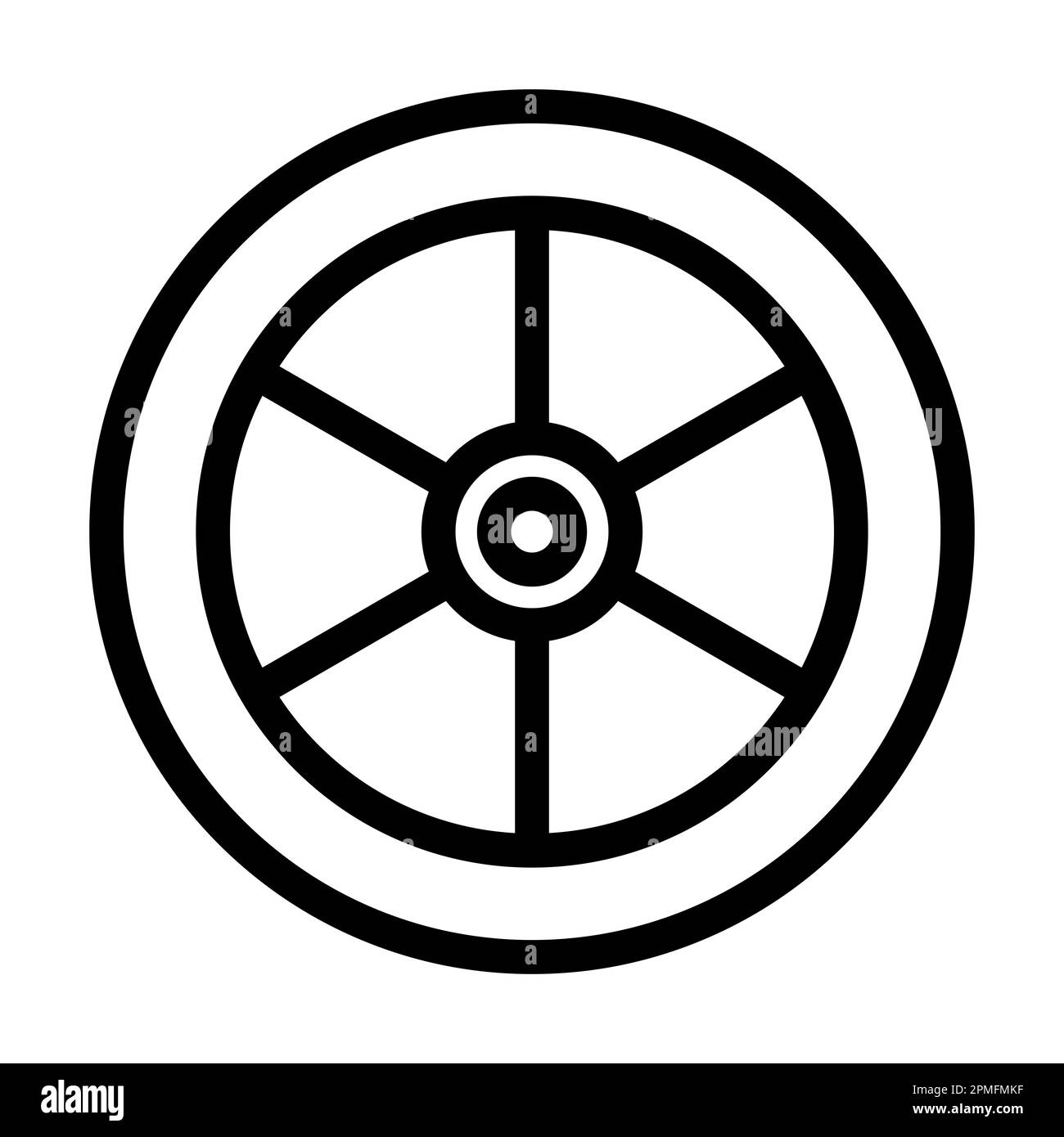 Wheel Vector Thick Line Icon For Personal And Commercial Use Stock Photo - Alamy