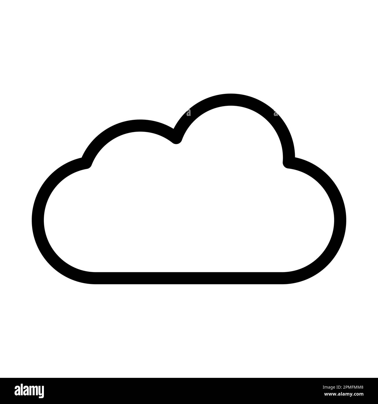 Cloud Vector Thick Line Icon For Personal And Commercial Use Stock Photo - Alamy