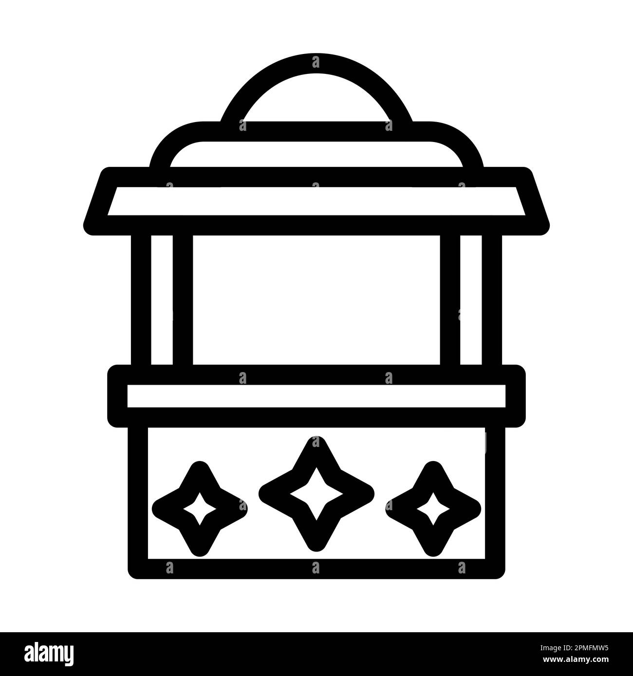 Ticket Box Vector Thick Line Icon For Personal And Commercial Use Stock ...