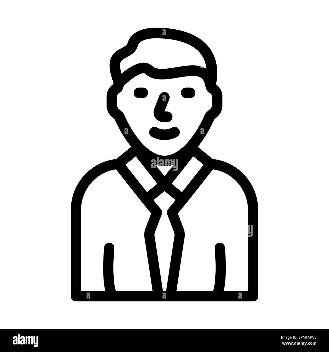 Person Vector Thick Line Icon For Personal And Commercial Use Stock