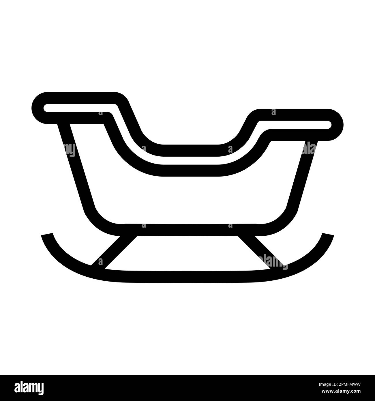 Sled Vector Thick Line Icon For Personal And Commercial Use Stock Photo - Alamy