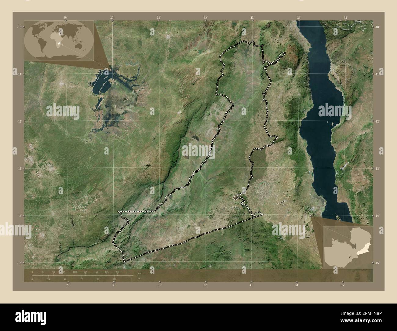 Zambia Map And Satellite Image