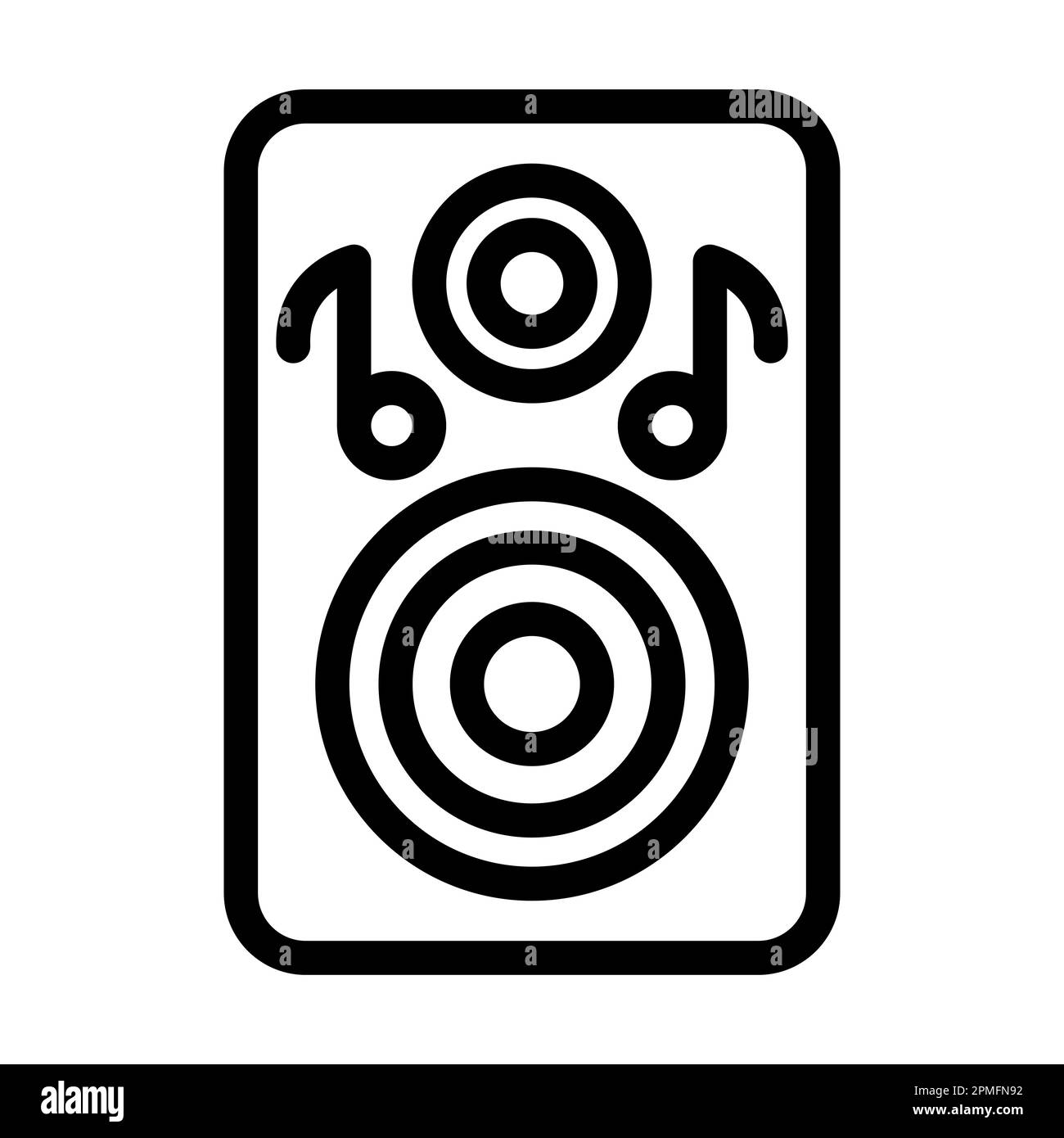 Speaker Vector Thick Line Icon For Personal And Commercial Use Stock ...