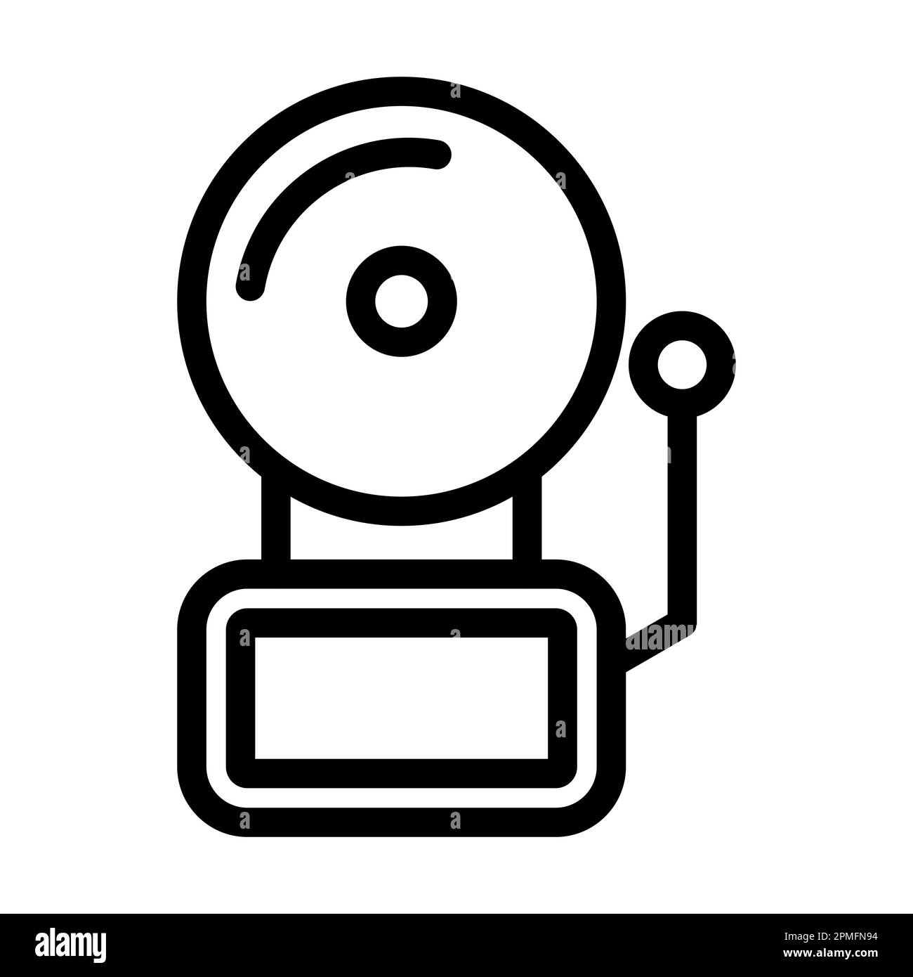 Fire Alarm Vector Thick Line Icon For Personal And Commercial Use Stock ...
