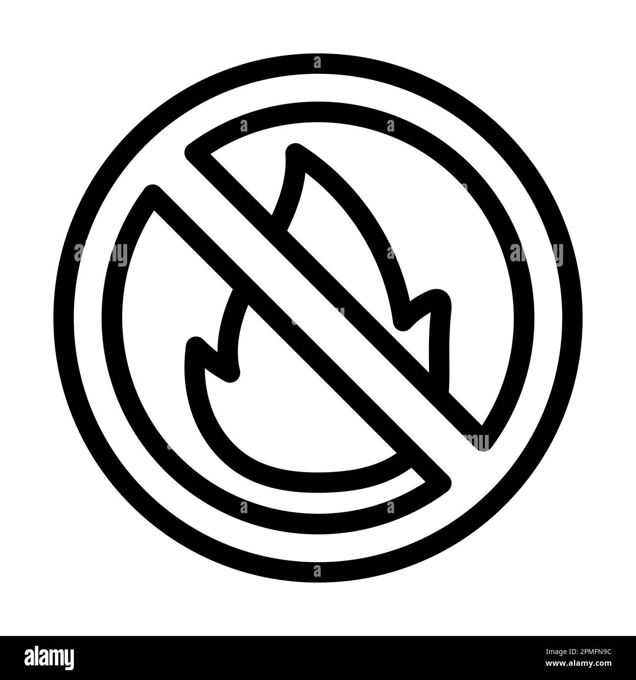 No fire vector thick hi-res stock photography and images - Alamy