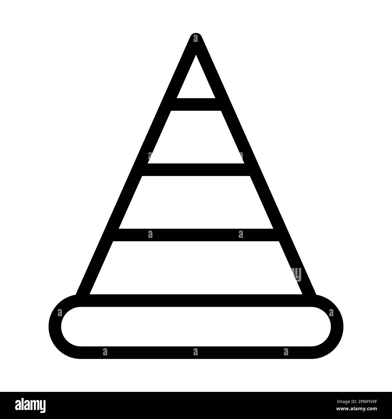Cone Vector Thick Line Icon For Personal And Commercial Use Stock Photo - Alamy