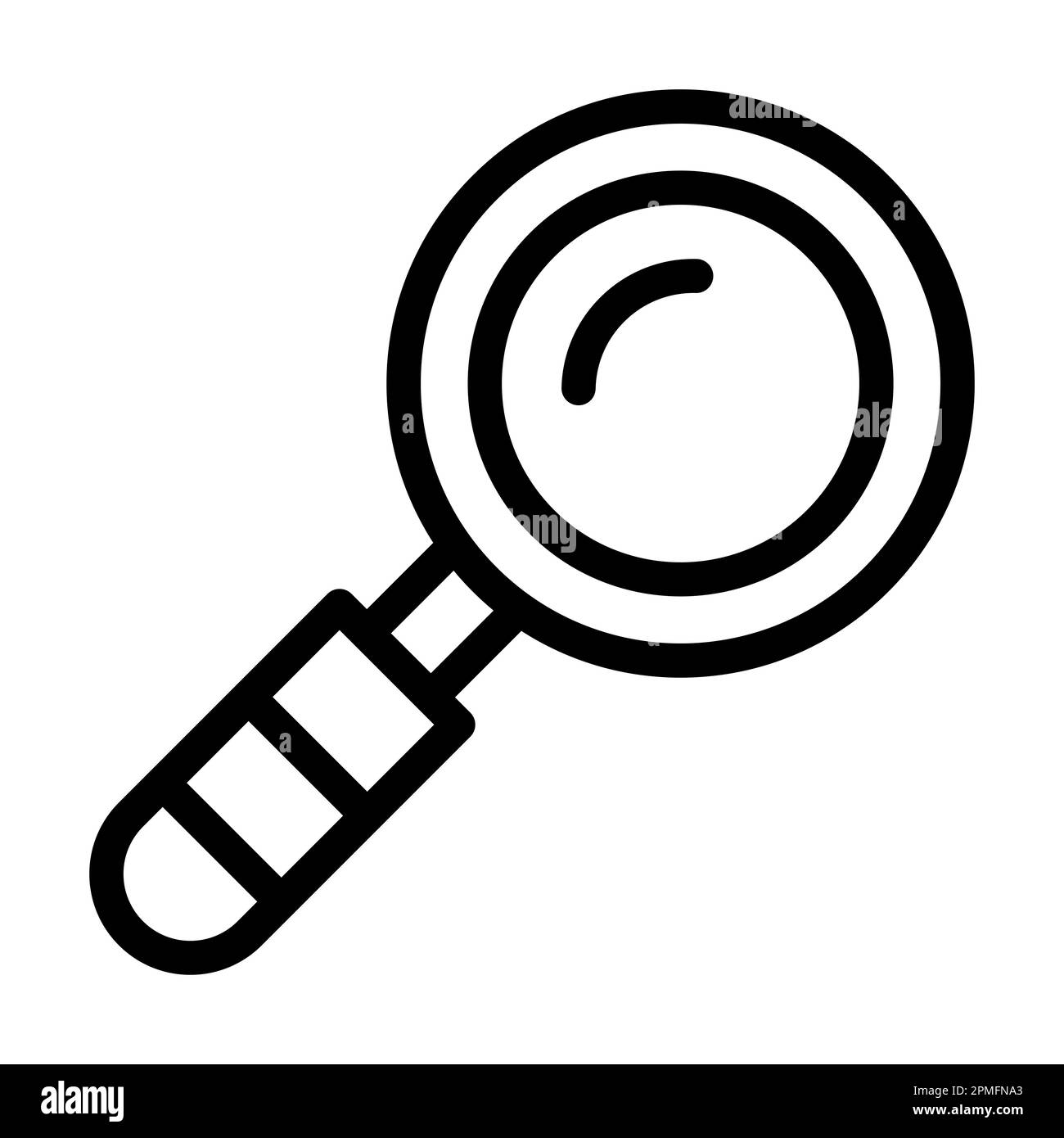 Magnifying Glass Vector Thick Line Icon For Personal And Commercial Use ...