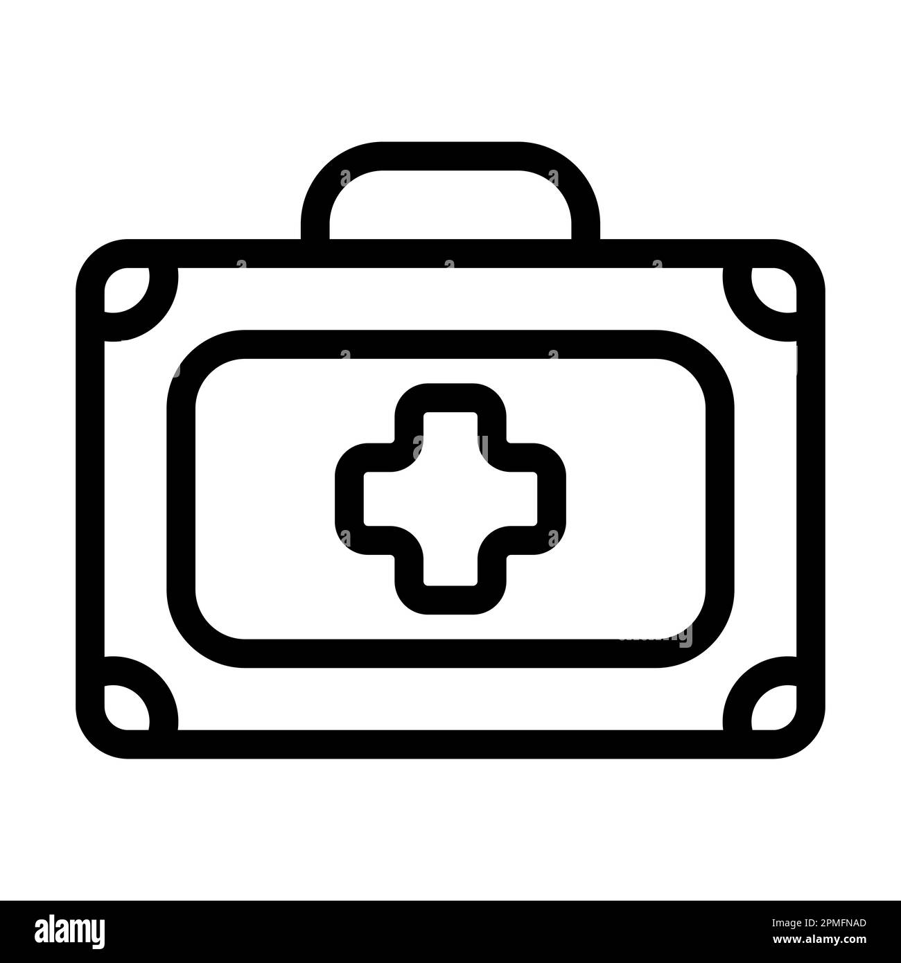 First Aid kit Vector Thick Line Icon For Personal And Commercial Use ...