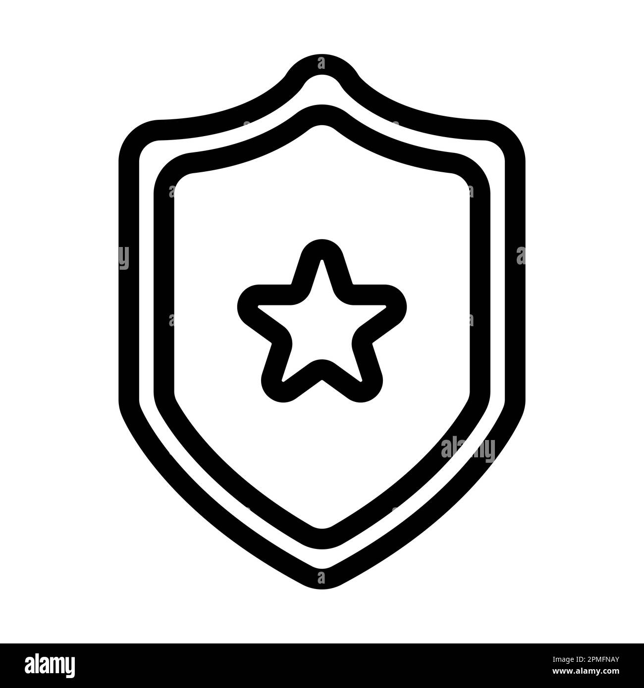 Shield Vector Thick Line Icon For Personal And Commercial Use Stock Photo - Alamy