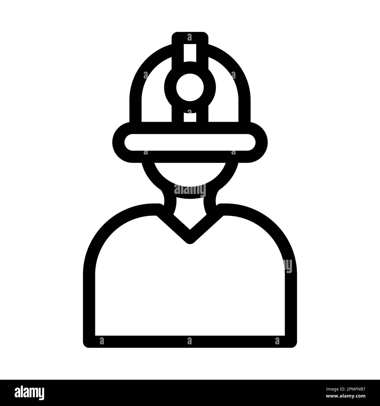 Firefighter Vector Thick Line Icon For Personal And Commercial Use Stock Photo - Alamy