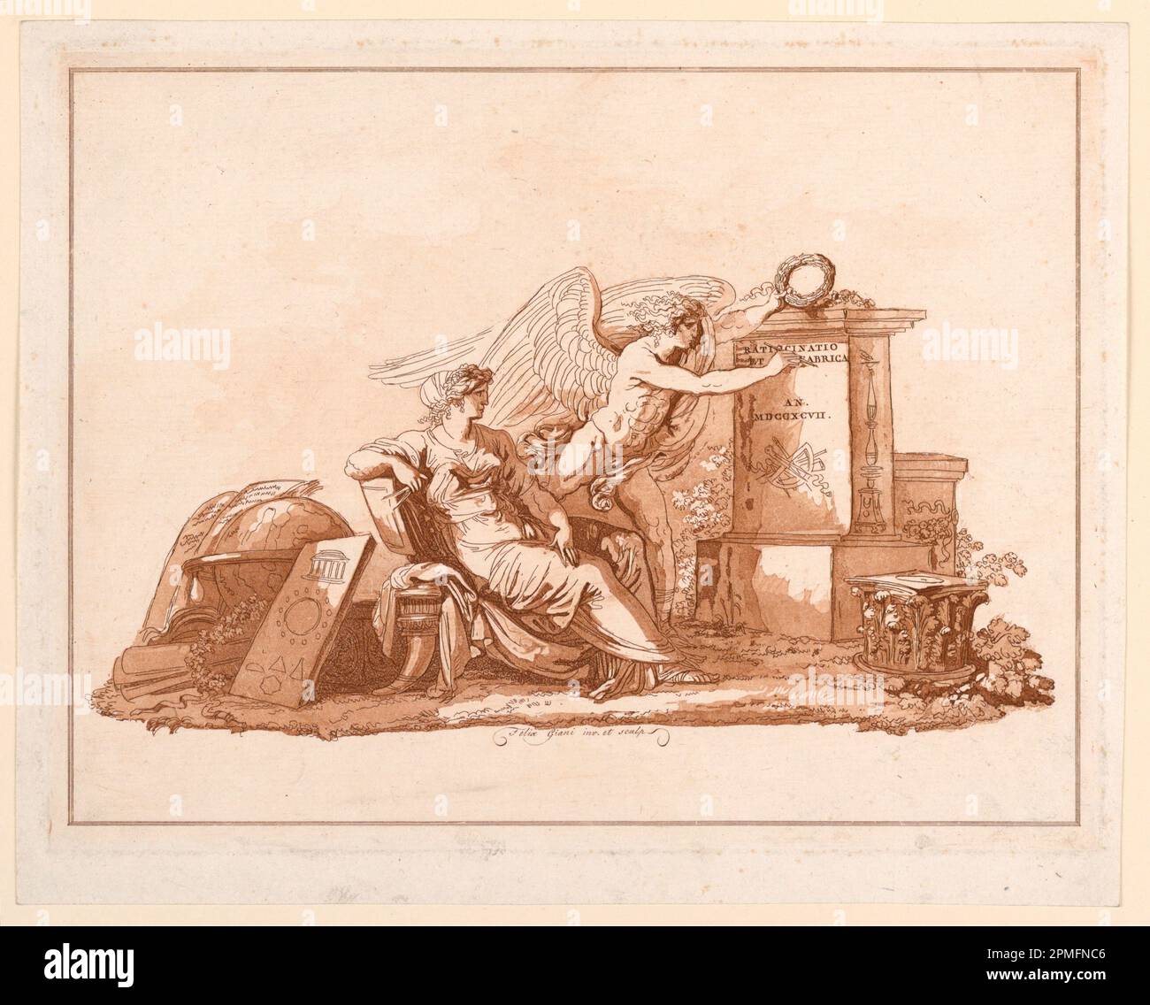 Print, Etching with aquatint: Architecture; Felice Giani (Italian, 1758 ...