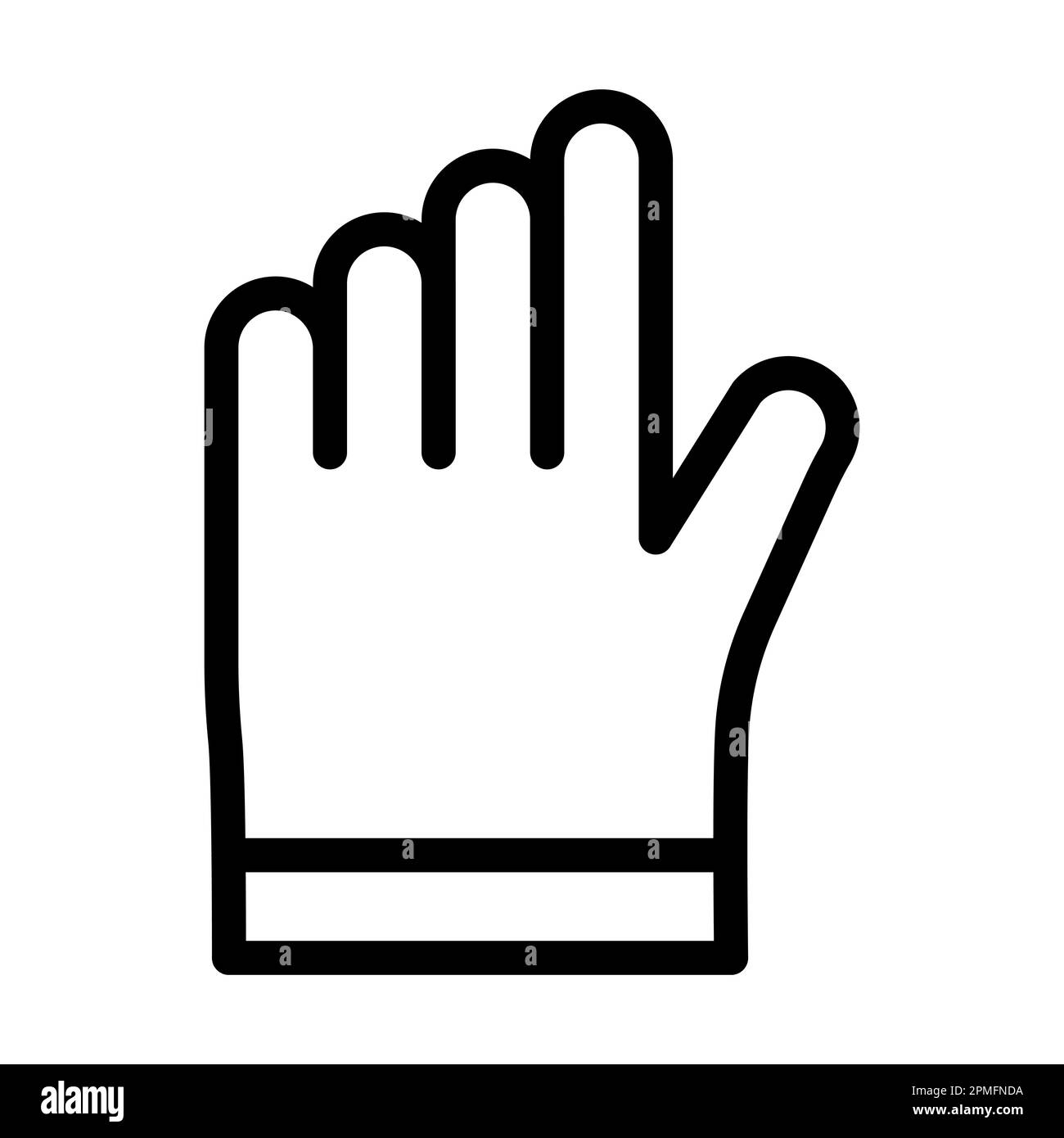 Hand Gloves Vector Thick Line Icon For Personal And Commercial Use ...