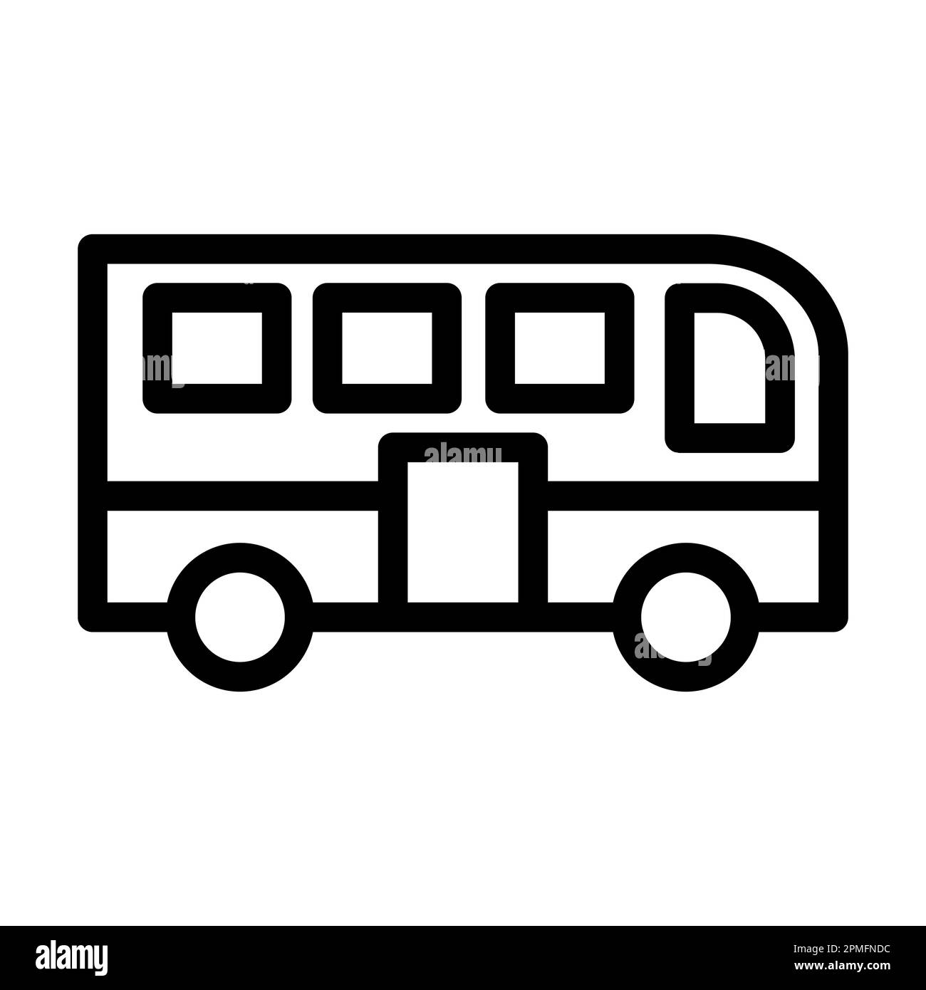 Bus Vector Thick Line Icon For Personal And Commercial Use Stock Photo - Alamy