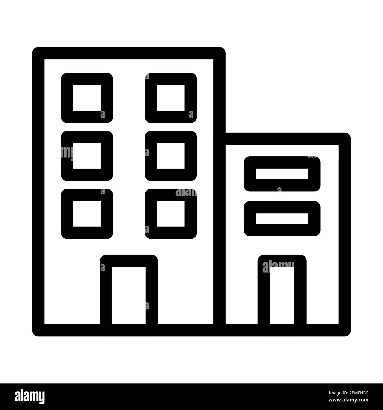 Building Vector Thick Line Icon For Personal And Commercial Use Stock Photo - Alamy
